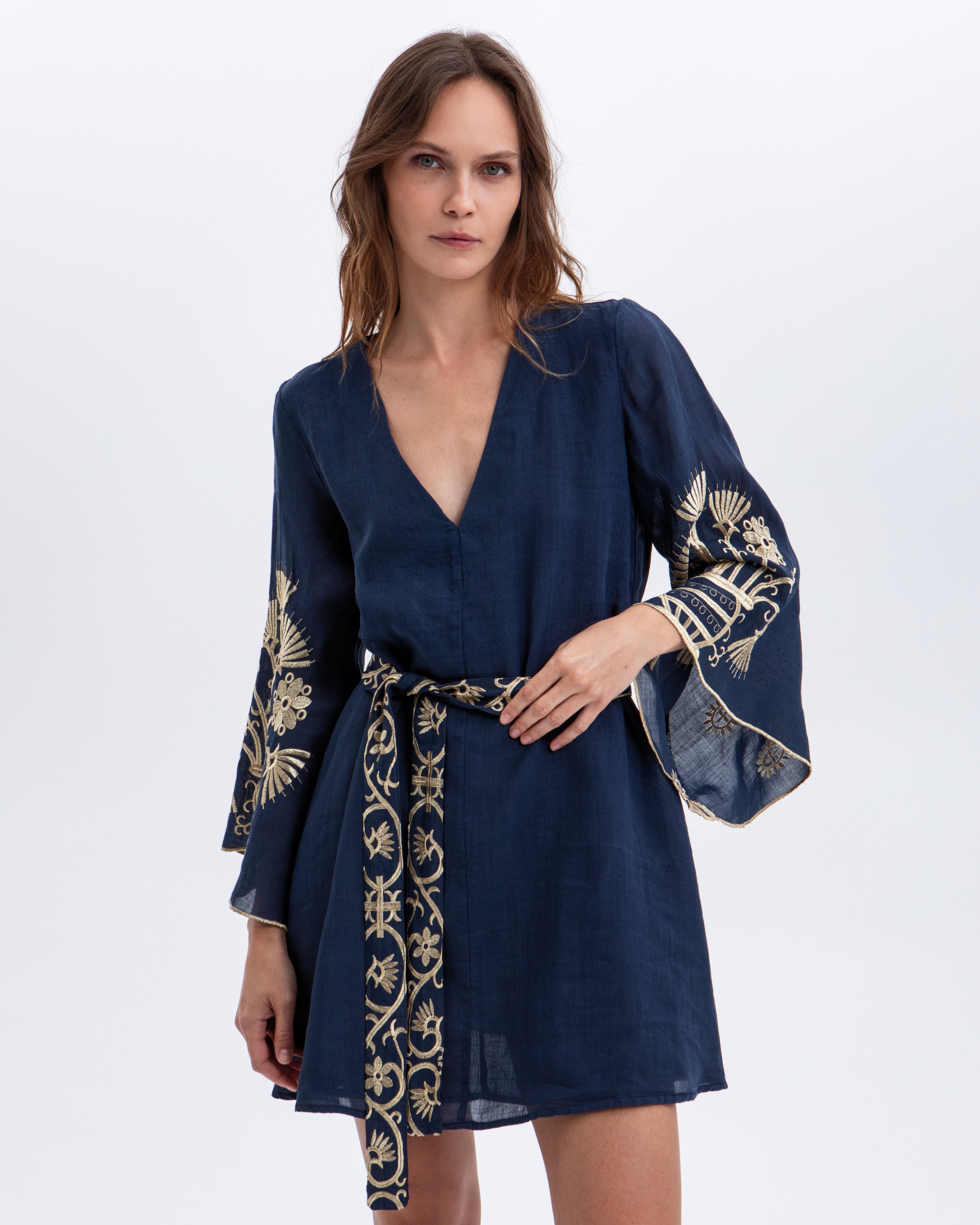 Greek Archaic Kori Mini Crete Bell Sleeve – Kimono